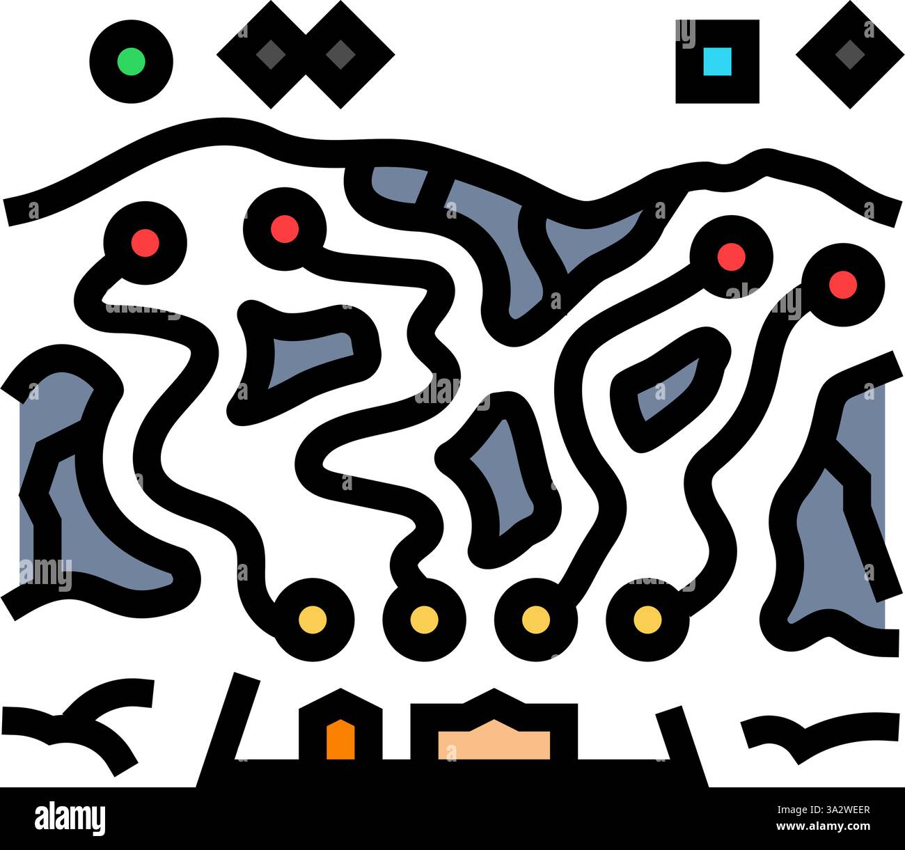 Piste map Stock Vector Images - Alamy