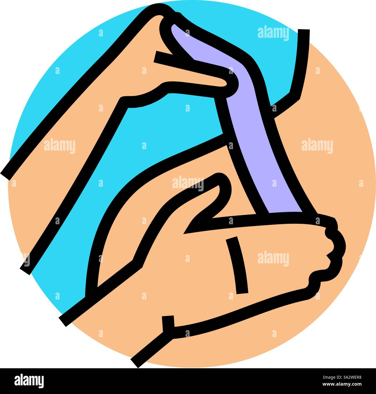 Therapist applying kinesiology tape Stock Vector Images - Alamy