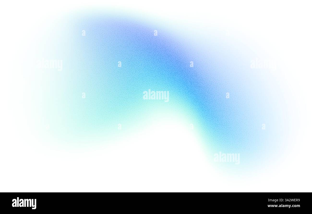Abstract gradient shape with noise. Blue blurred grainy color gradation, vibrant design element ...