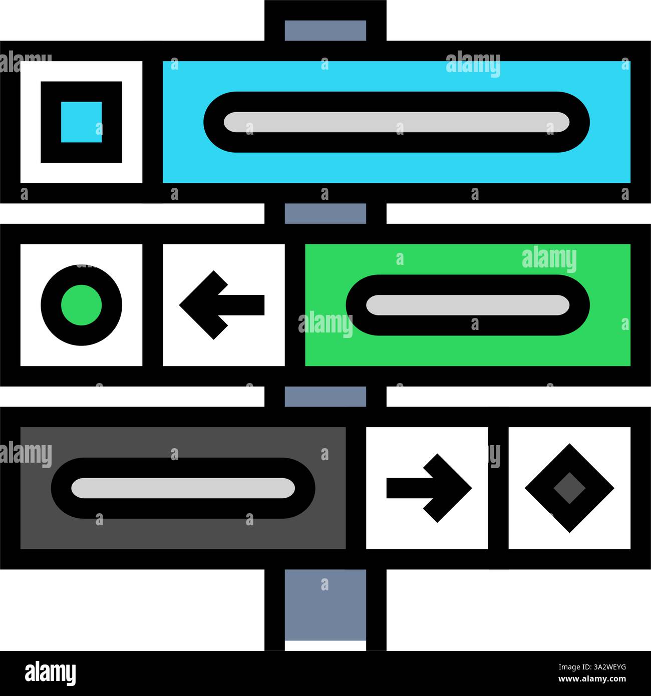 trail marker mountain skiing color icon vector illustration Stock ...
