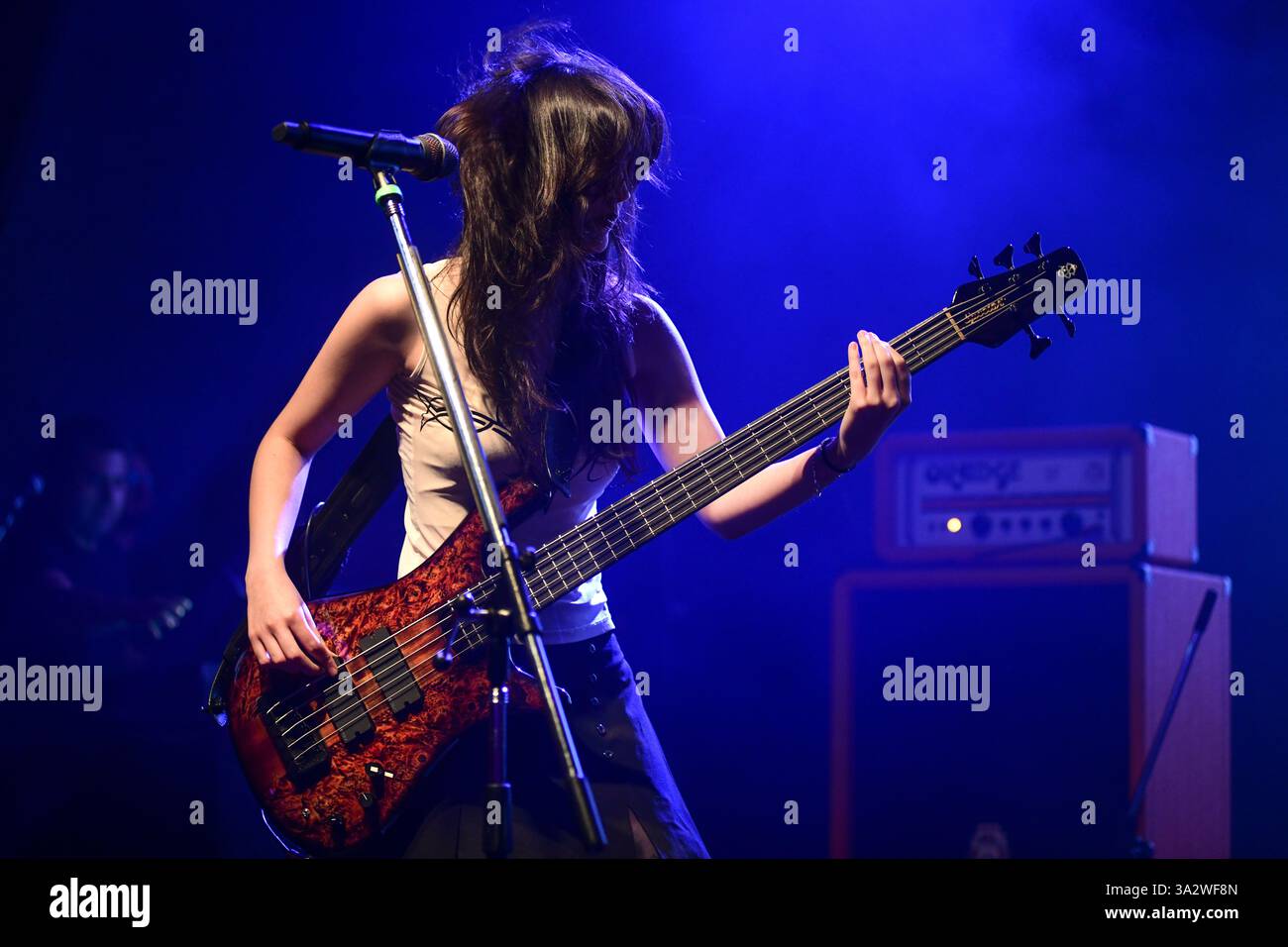 Buenos Aires (13th Mar 2025). Mexican rock band The Warning, performing ...