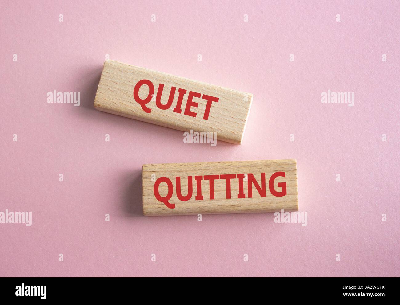 Quiet quitting symbol. Concept word Quiet quitting on wooden blocks ...
