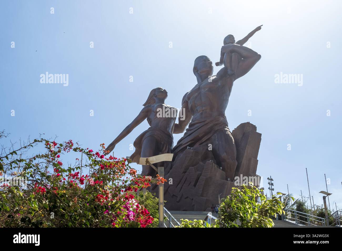 Dakar, Senegal – View of the African Renaissance Monument, a 52m bronze ...