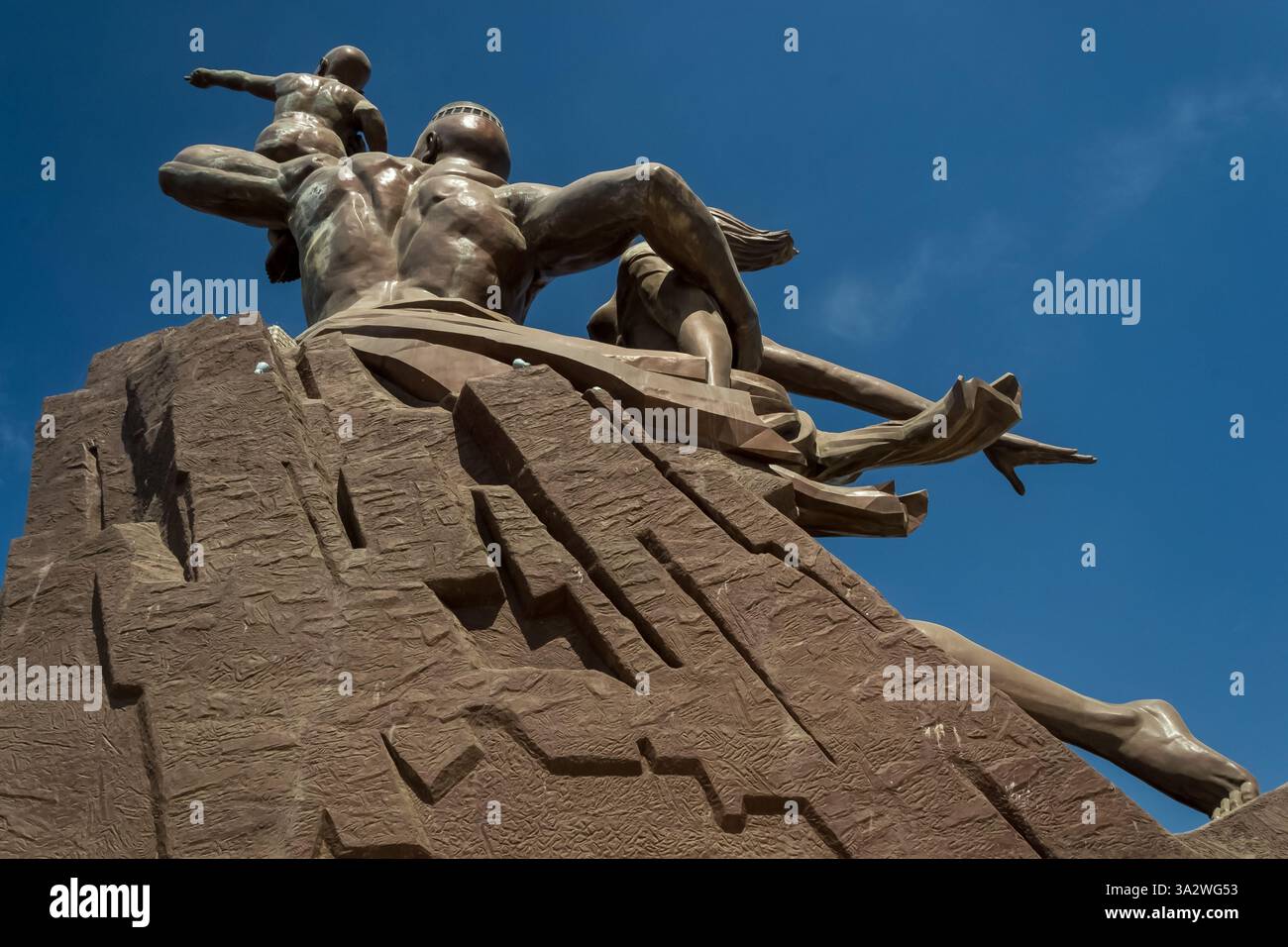 Dakar, Senegal – View of the African Renaissance Monument, a 52m bronze ...