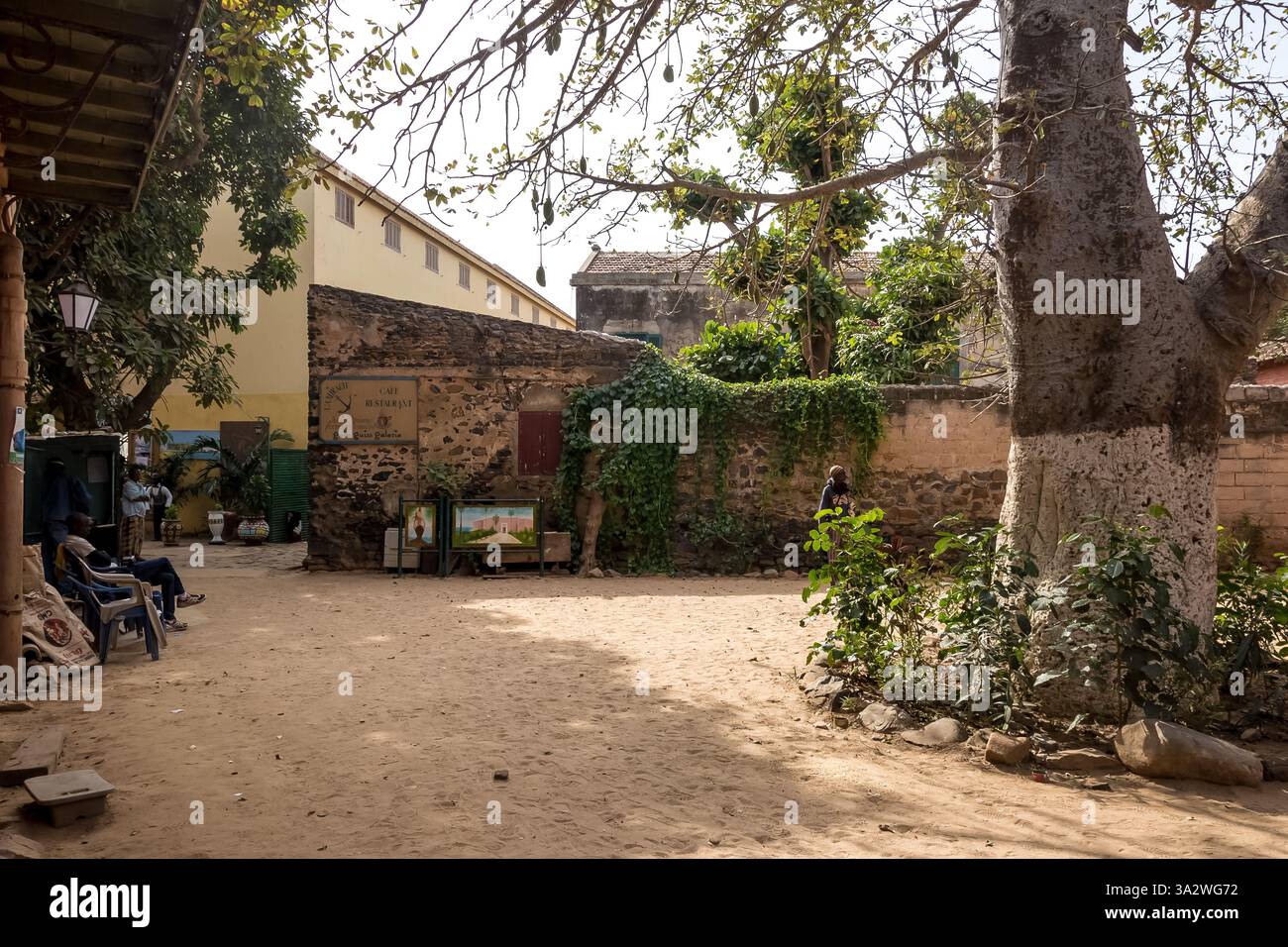 View of Gorée Island’s streets, Senegal, 3 km off Dakar. A UNESCO site ...
