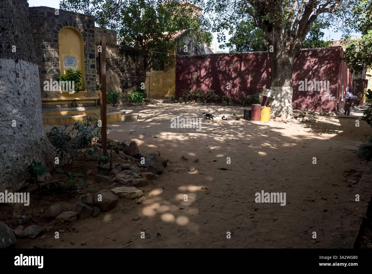 View of Gorée Island’s streets, Senegal, 3 km off Dakar. A UNESCO site ...