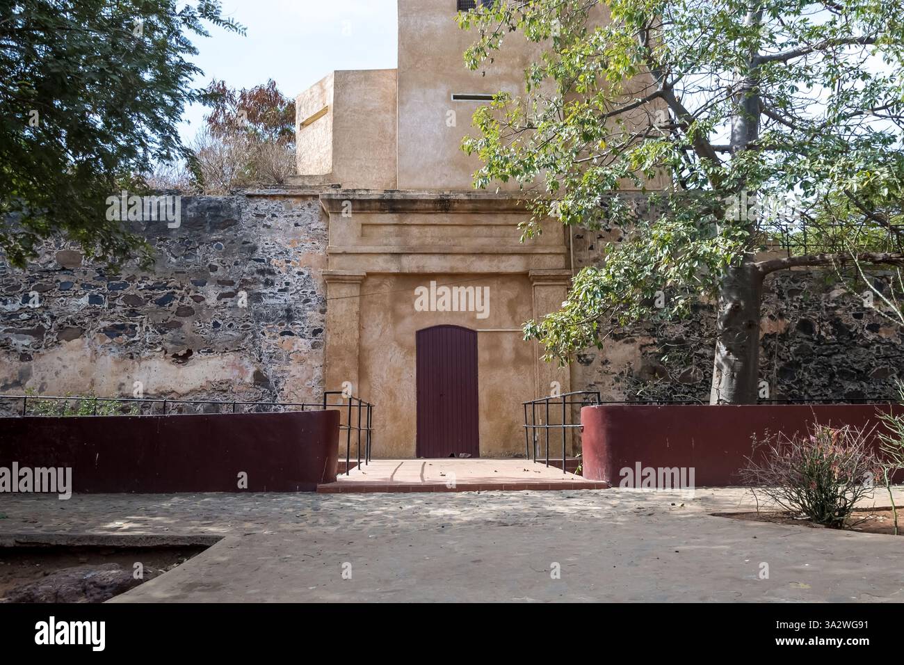 Dakar, Senegal – Entrance to Fort d'Estrées on Gorée Island. A colonial ...