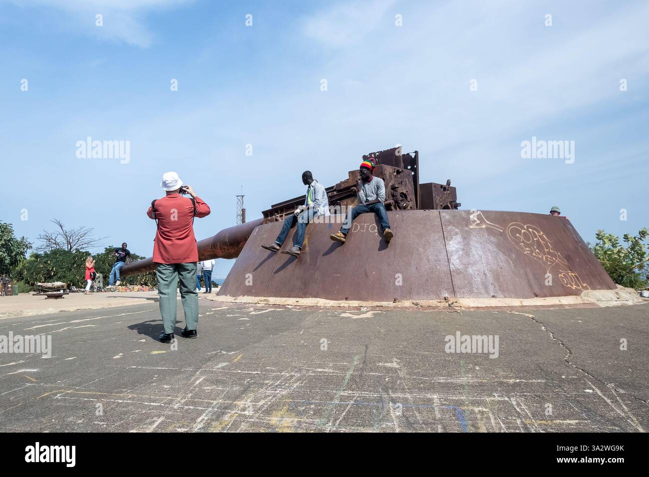 Dakar, Senegal – Historic cannons on Gorée Island, known as the Guns of ...