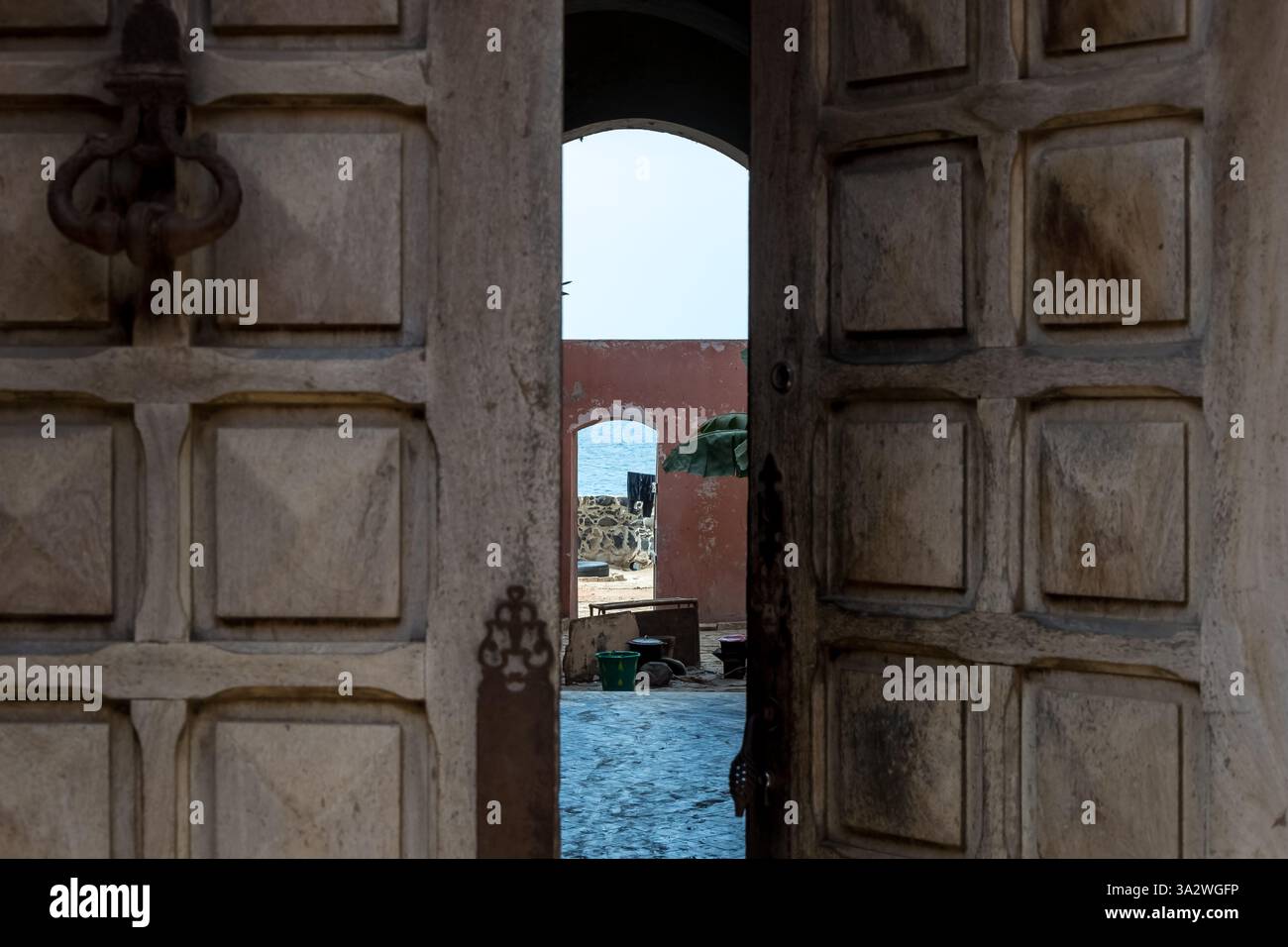 Architectural detail of Gorée Island, 3 km off Dakar. Known for ...