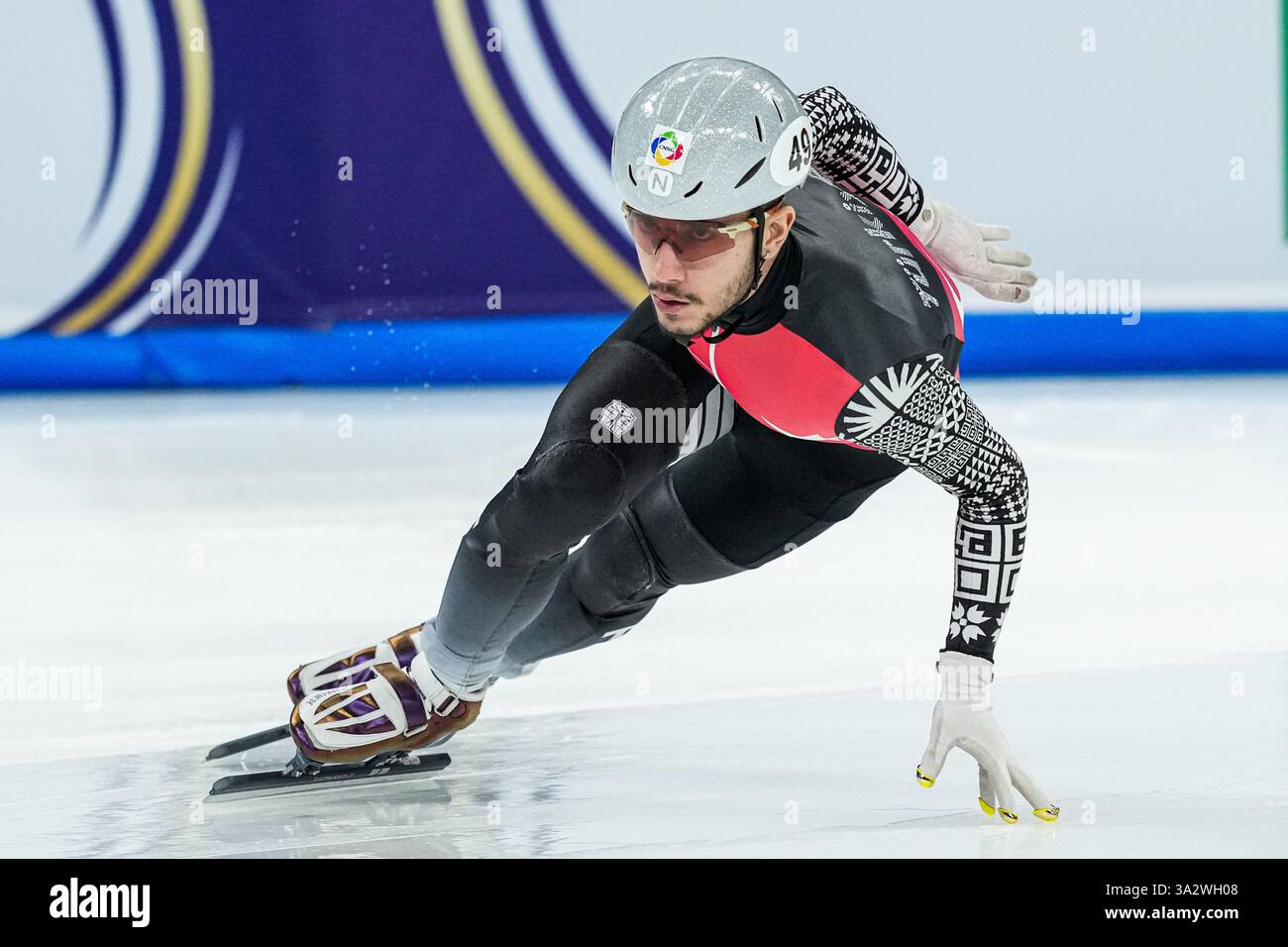 BEIJING, CHINA - MARCH 14: Furkan Akar of Turkey during the ISU World ...