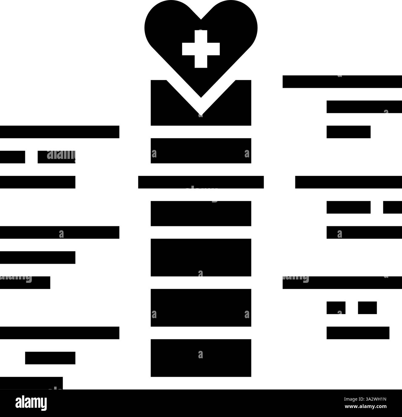 health goal progress bar tech glyph icon vector illustration Stock ...