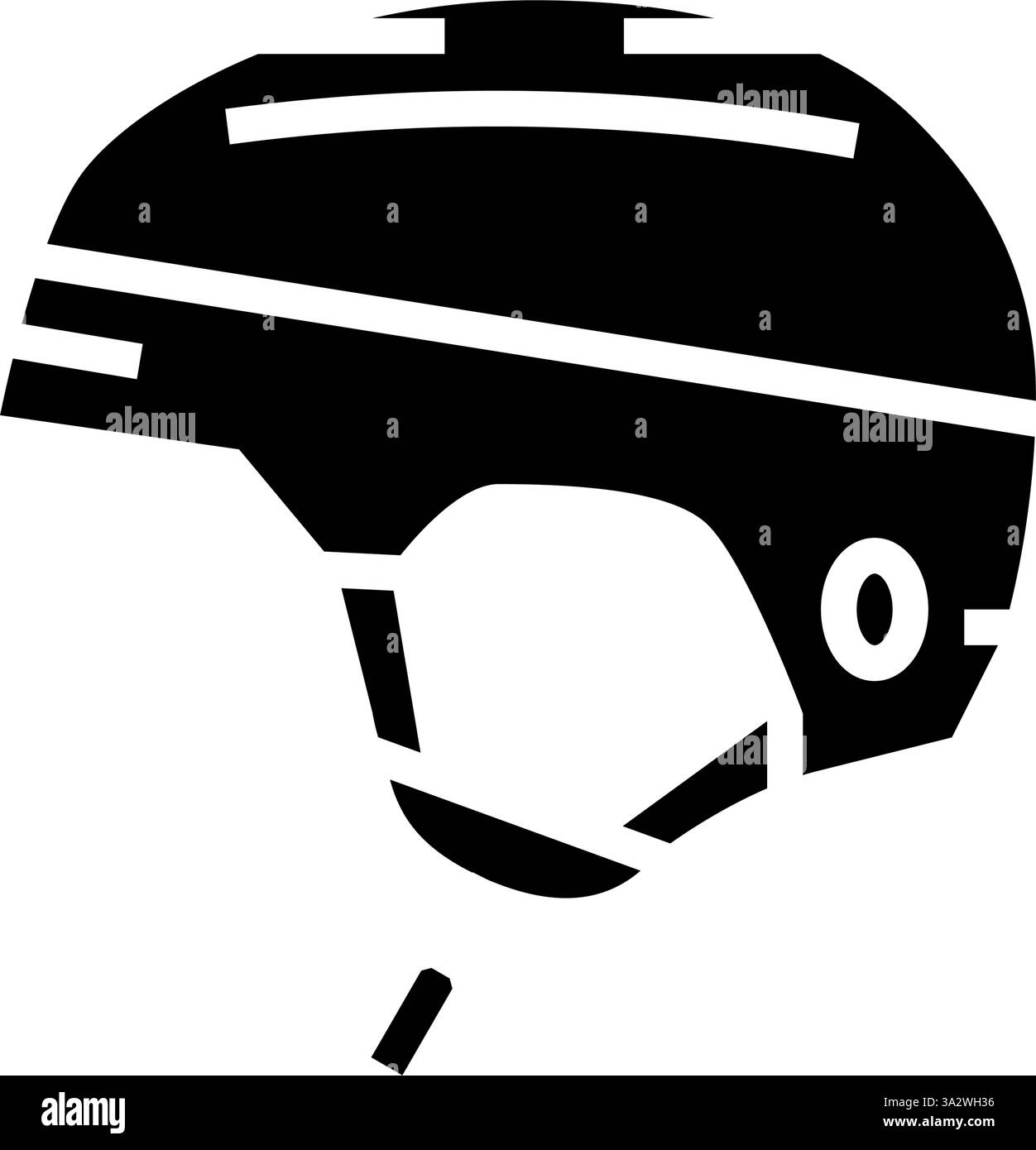 helmet snowboard glyph icon vector illustration Stock Vector Image ...