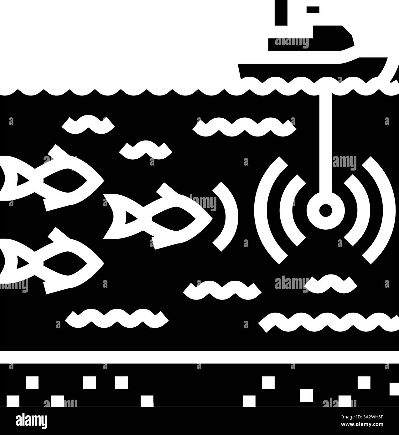 hydrophone world ocean glyph icon vector illustration Stock Vector ...
