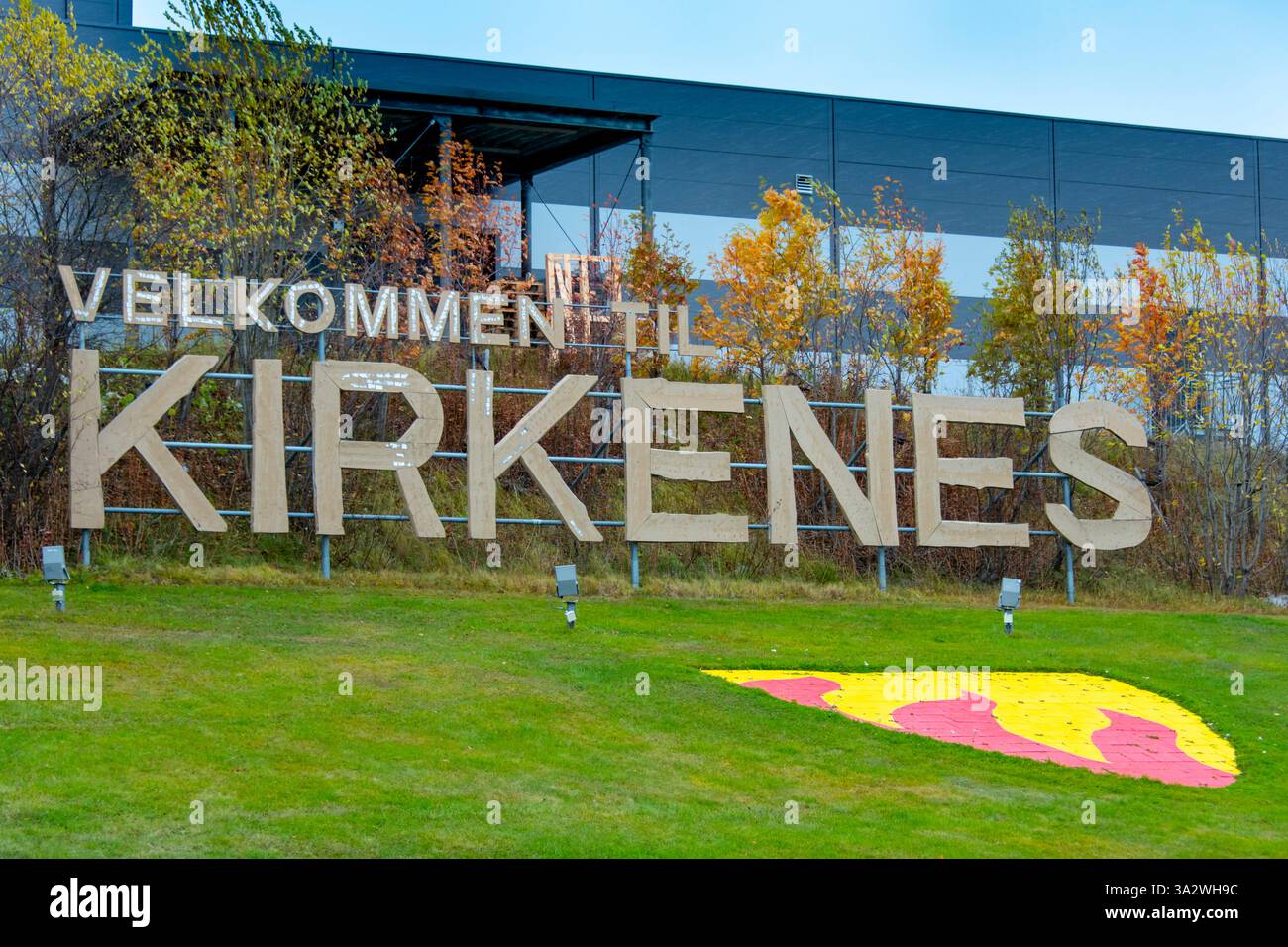 Town of Kirkenes Welcome Sign - Norway Stock Photo - Alamy