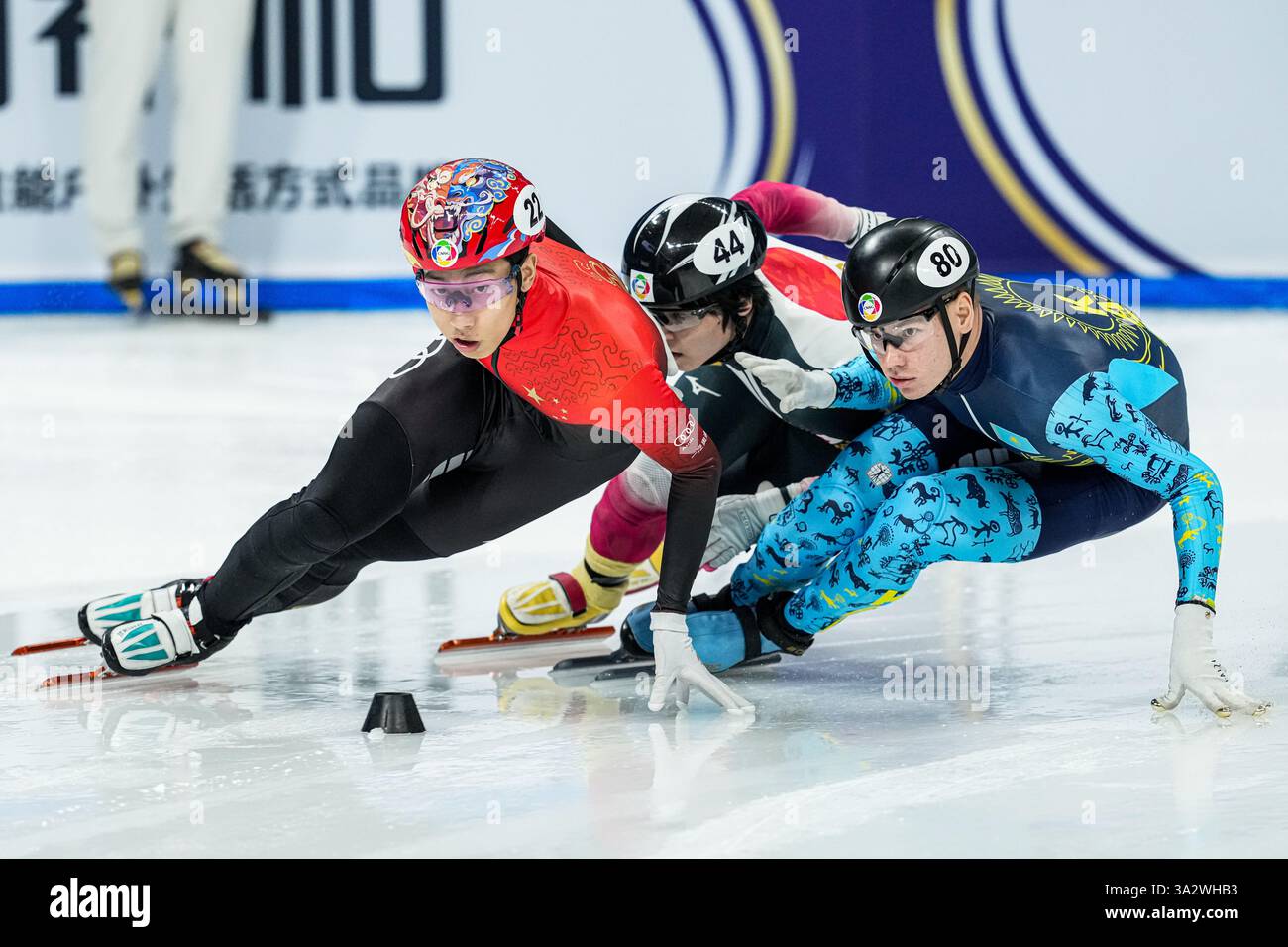 BEIJING, CHINA - MARCH 14: Long Sun of China, Kosei Hayashi of Japan ...