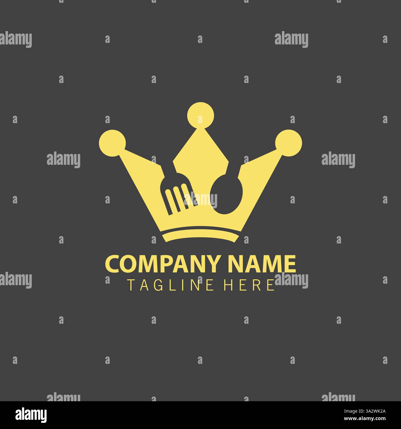 crown utensil logo design vector Stock Vector Image & Art - Alamy