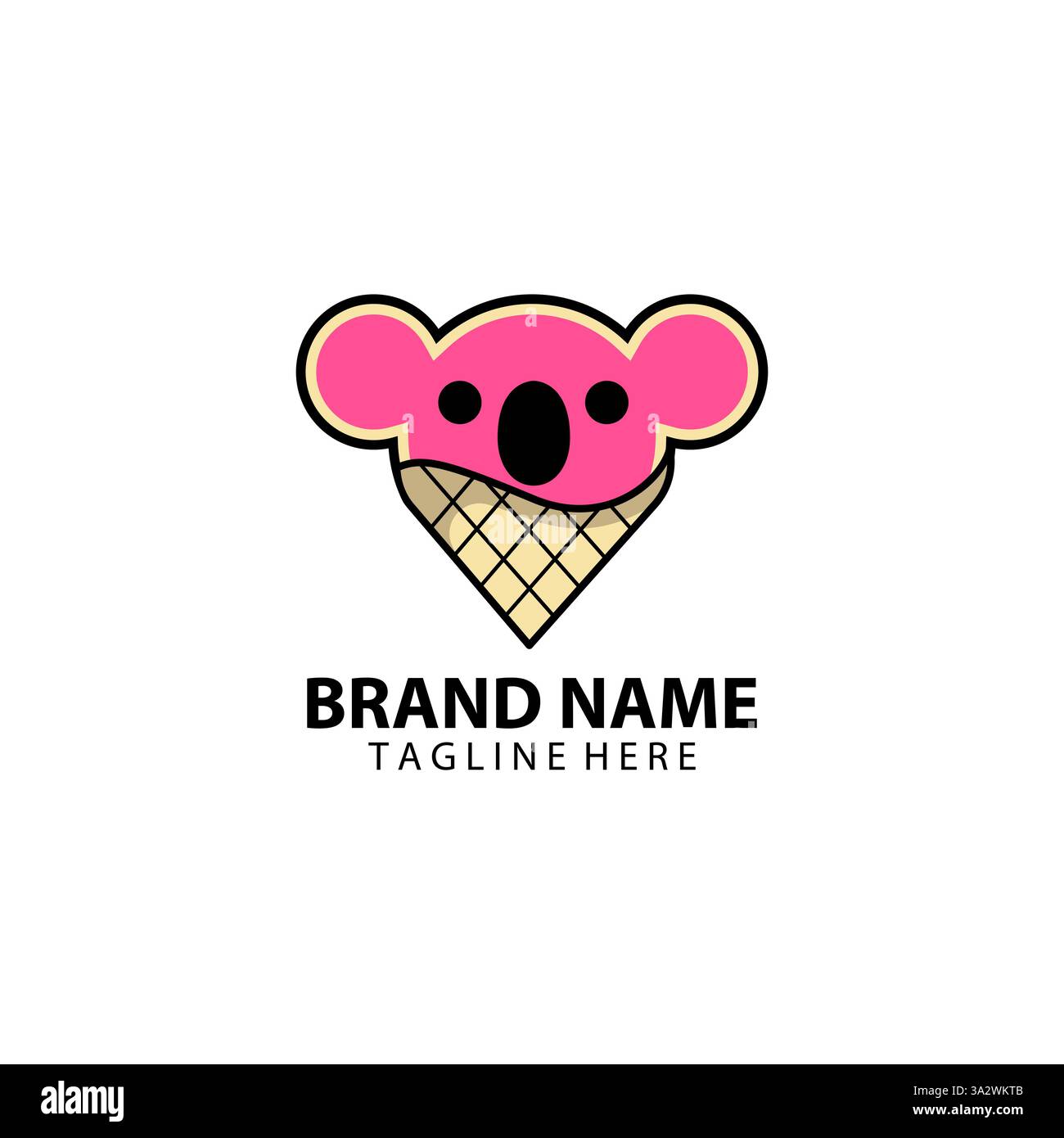 ice cream koala logo design vector Stock Vector Image & Art - Alamy