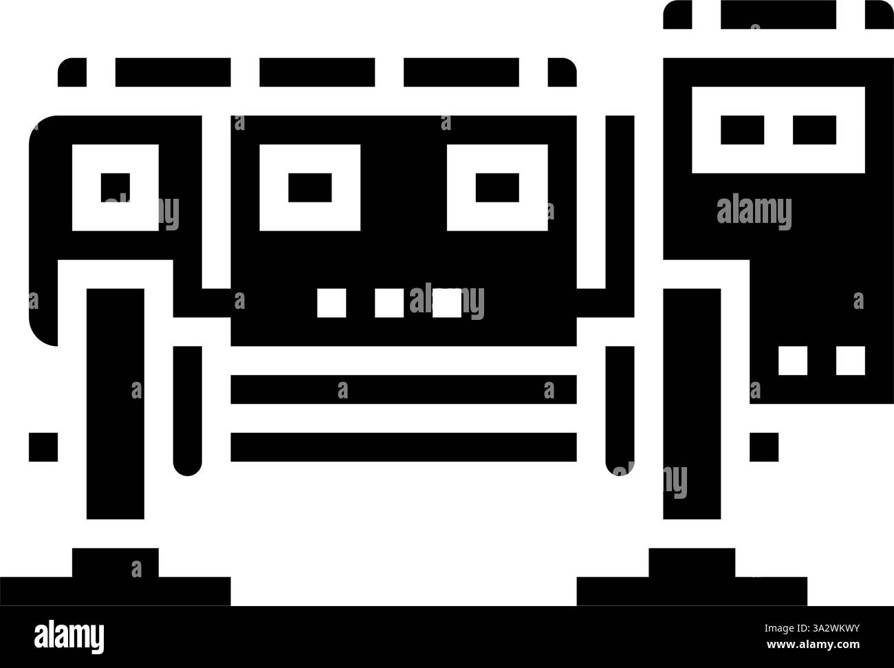 underwater research station world ocean glyph icon vector illustration ...