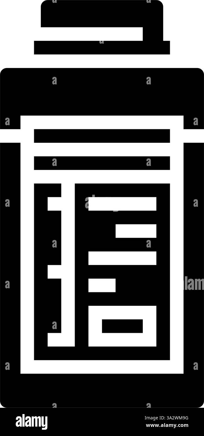 water sampling bottle world ocean glyph icon vector illustration Stock ...