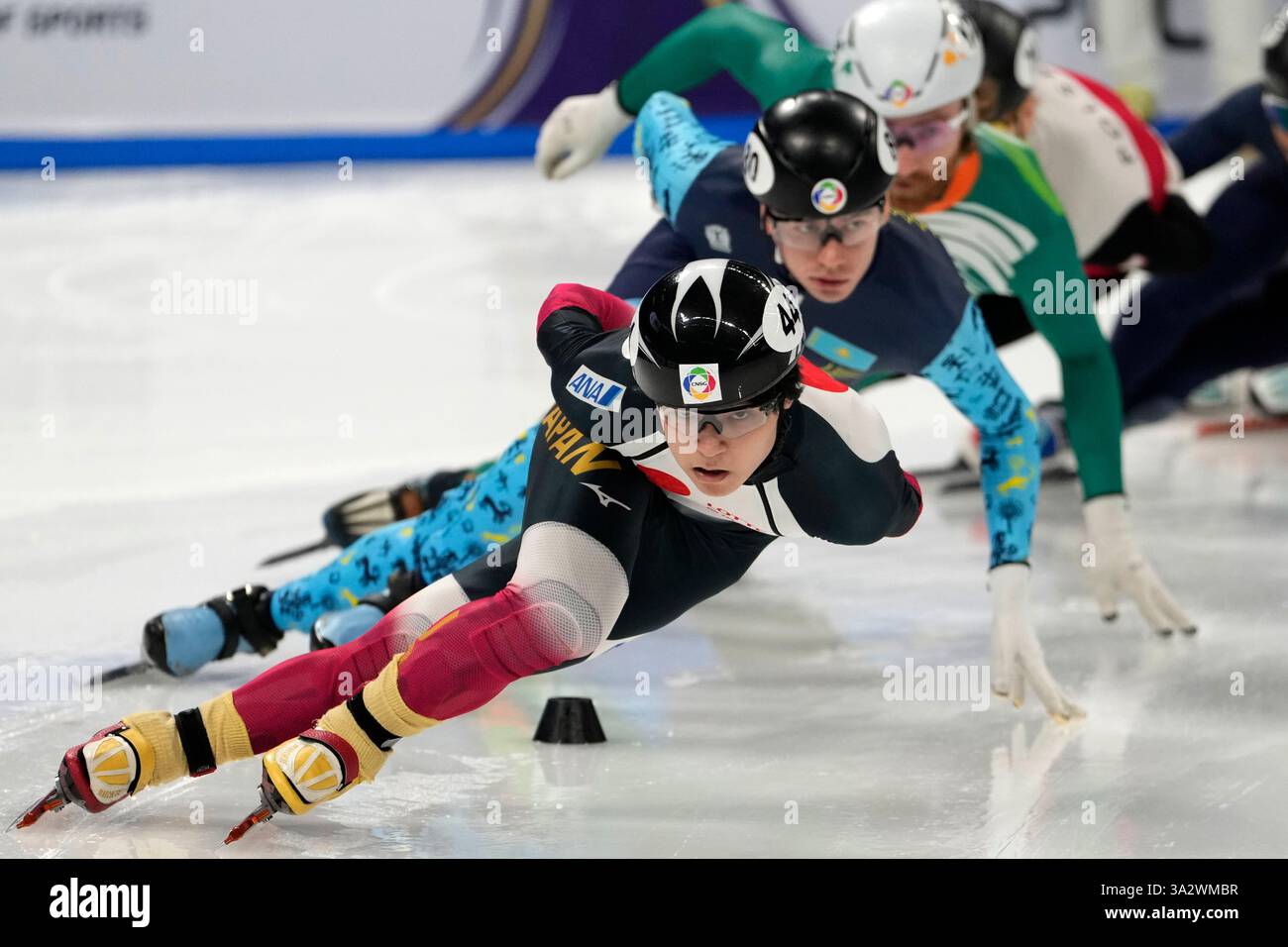 Japan's Kosei Hayashi competes during a heats for the men's 1500m Short ...