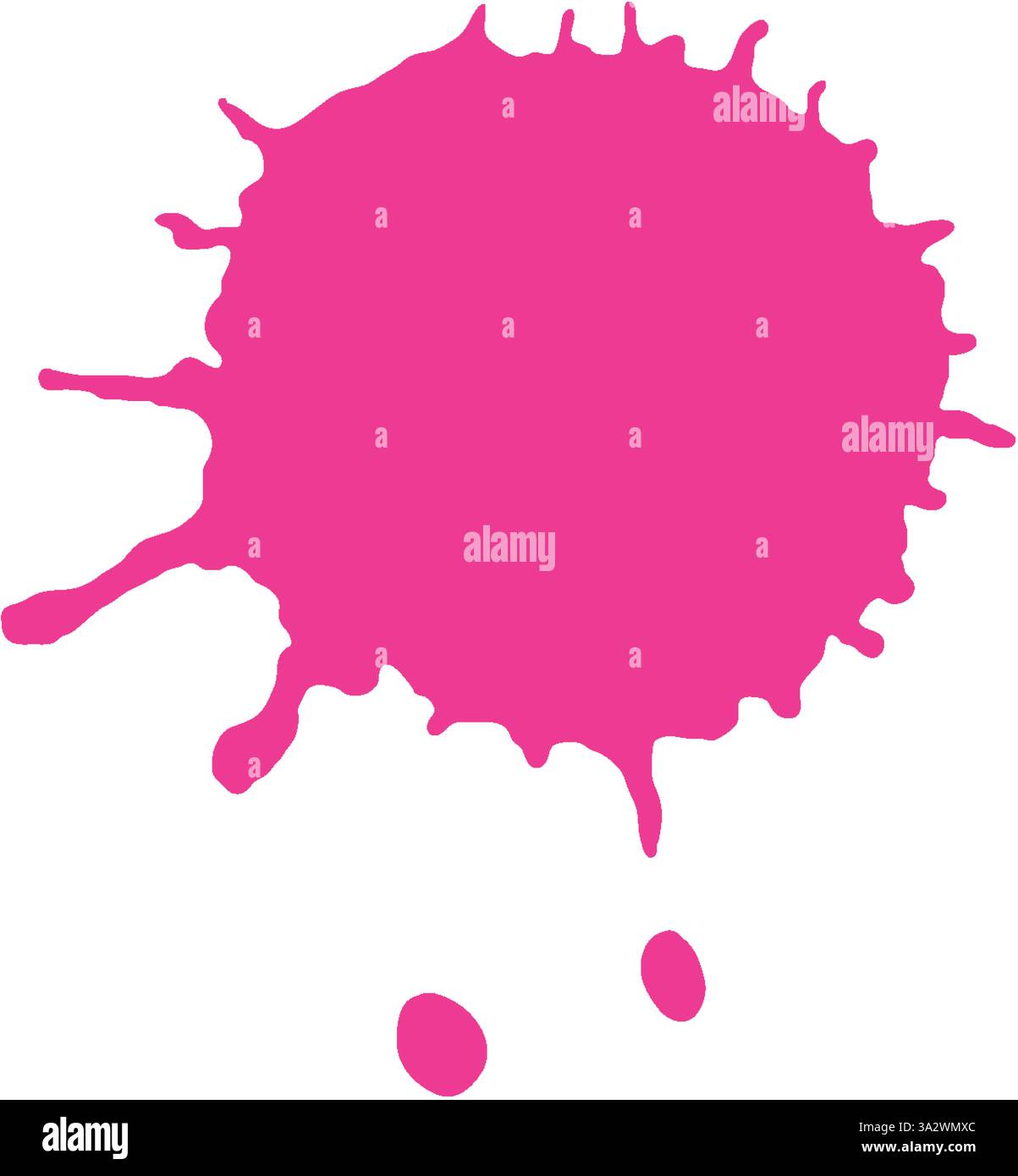 A bold, pink paint splash vector illustration with dynamic edges ...
