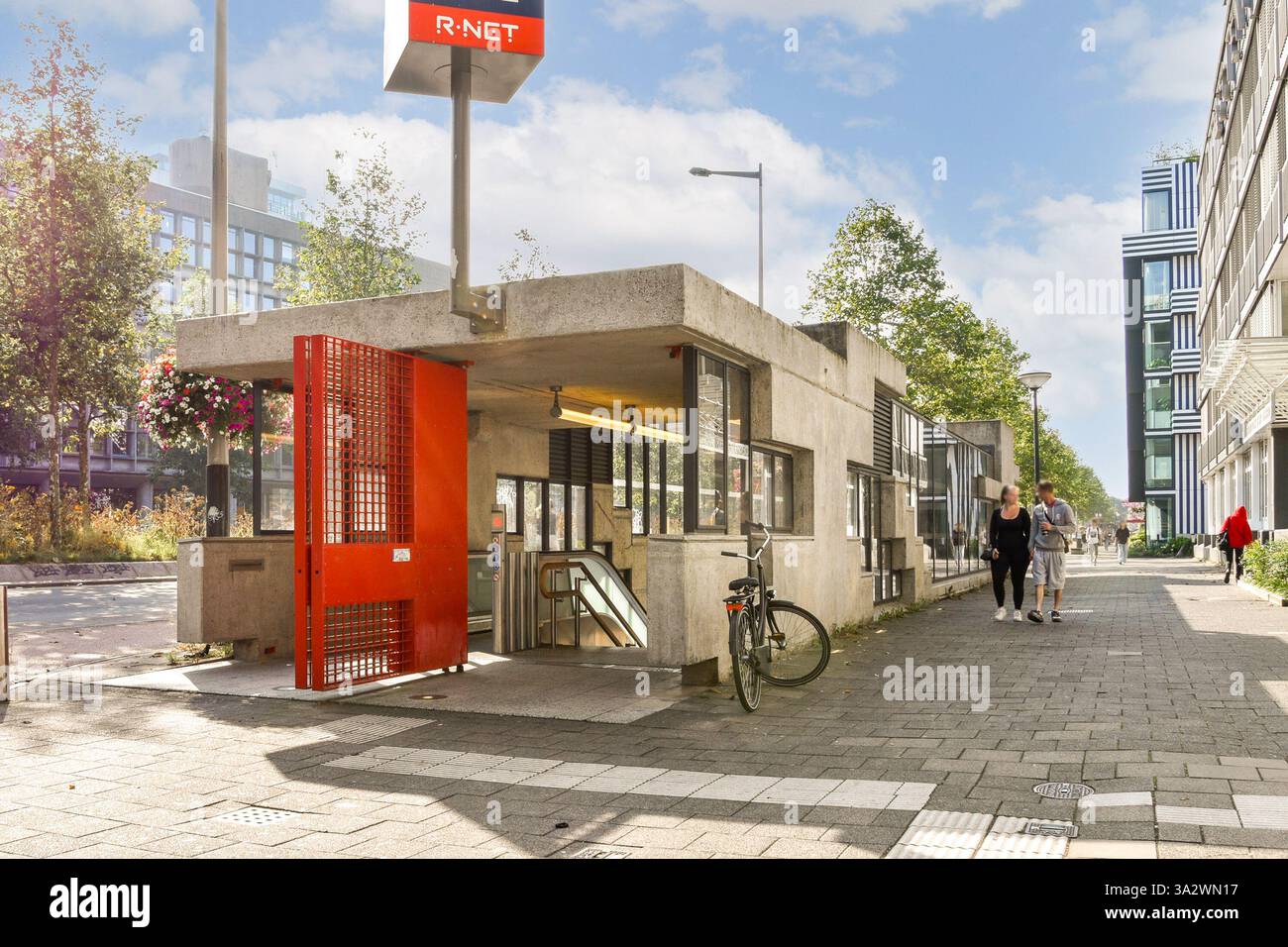 A glimpse of modern urban architecture featuring a stylish building ...