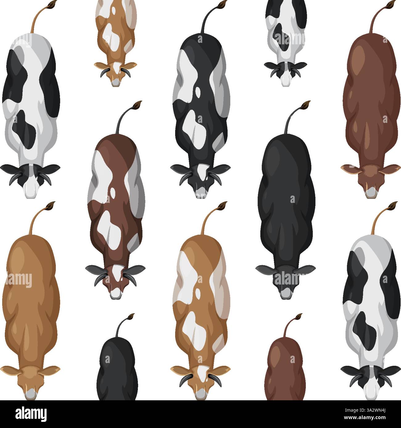 Aerial herd cows Stock Vector Images - Alamy