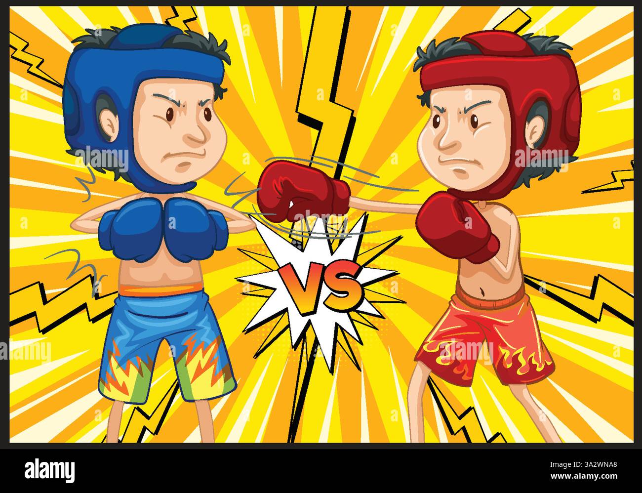 Cartoon boxing rivalry hi-res stock photography and images - Alamy
