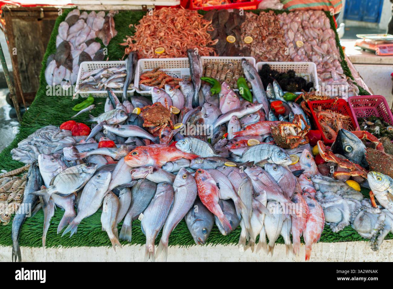 Essaouira's seafood market offers a vibrant selection of fresh fish and ...