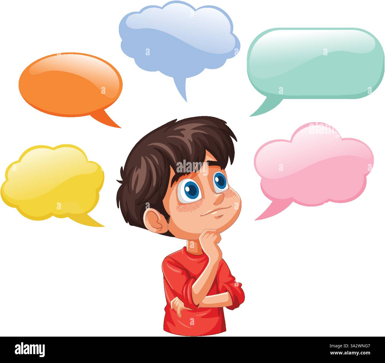 Child pondering Stock Vector Images - Alamy