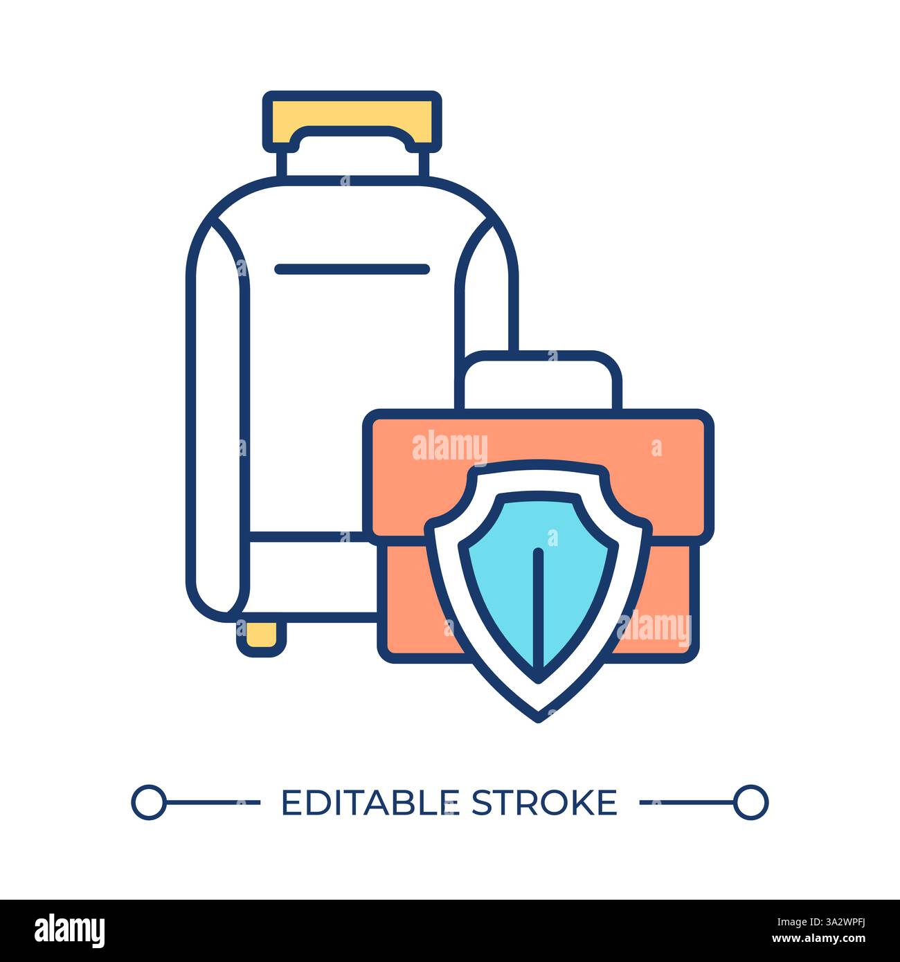Travel insurance concept luggage Stock Vector Images - Alamy