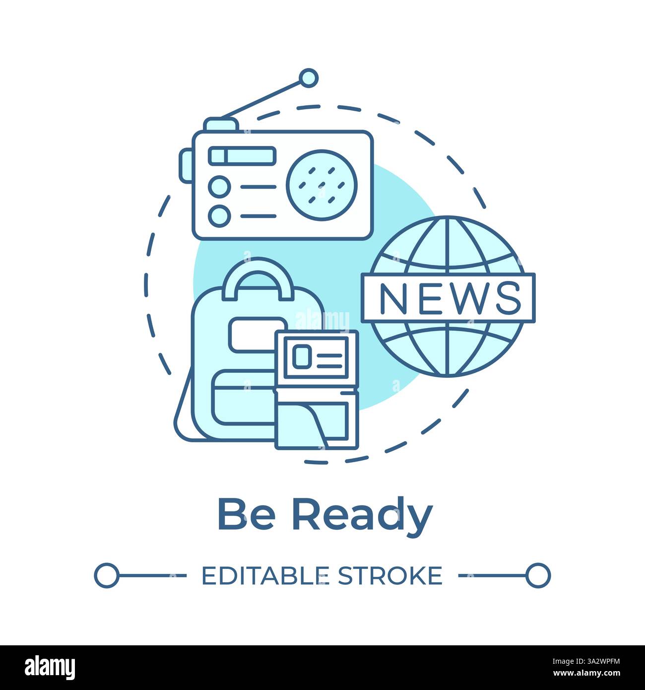 Be ready soft blue concept icon Stock Vector Image & Art - Alamy