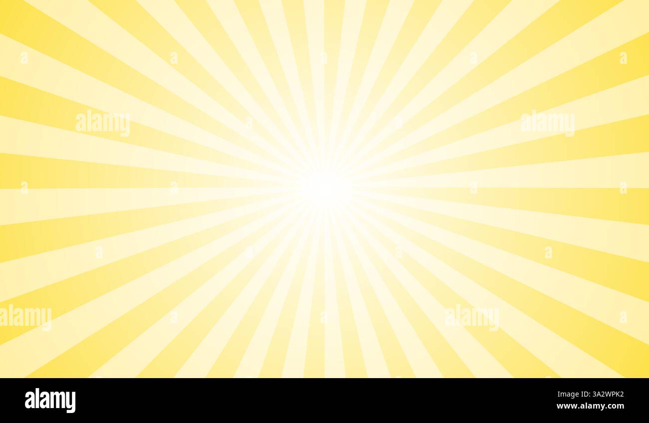 Ray sun. Yellow sun rays. Sunburst background. Star beam. Burst radial ...