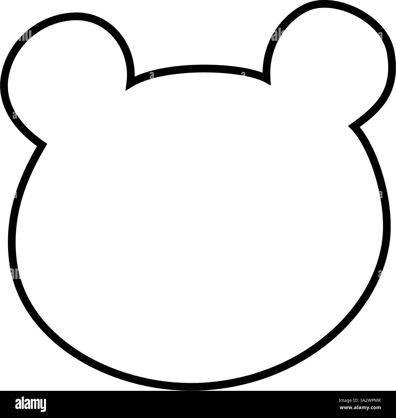 Cute doodle bear line shape. Journal bullet sticker. Diary planner ...