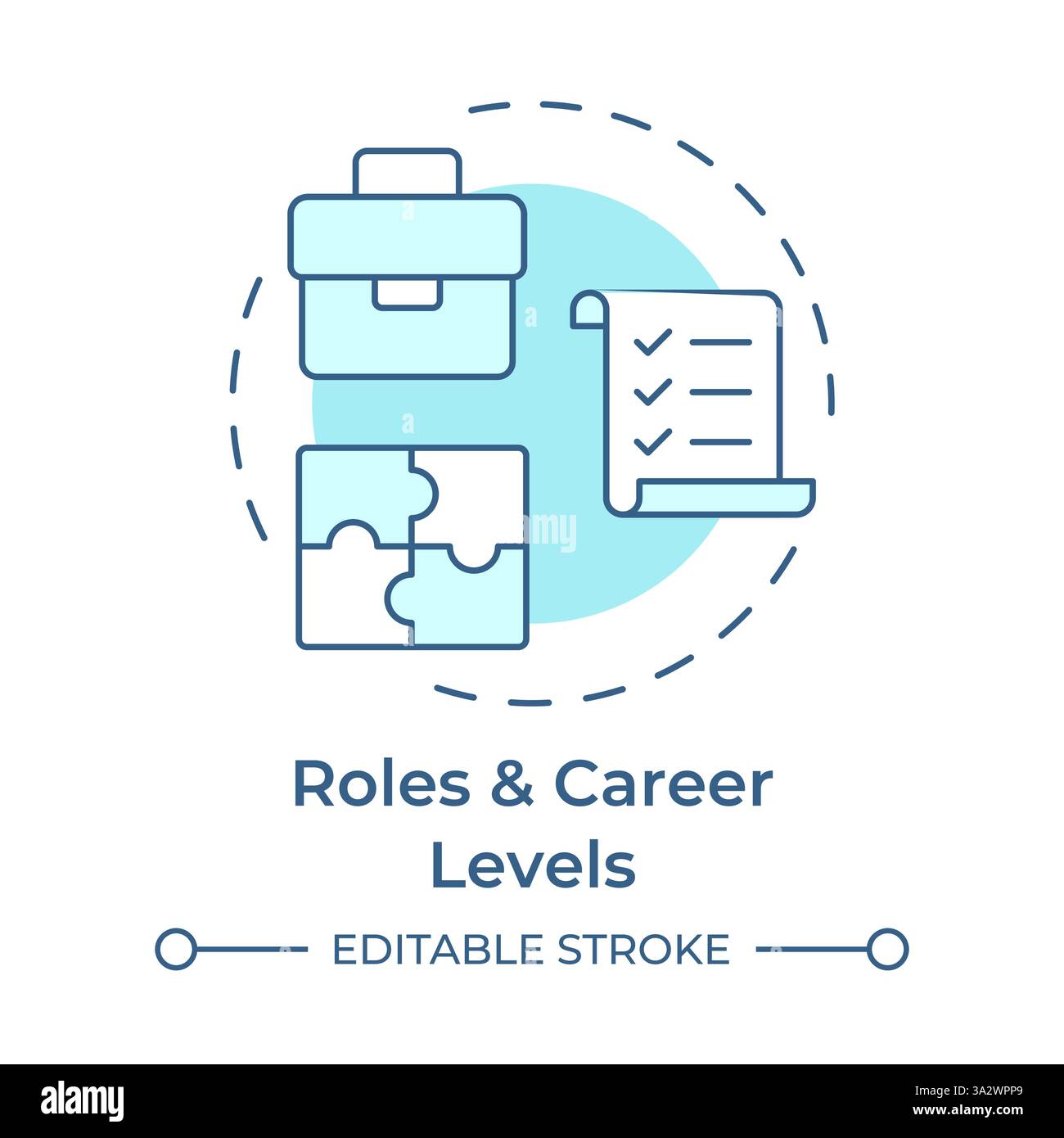 Roles and career levels soft blue concept icon Stock Vector Image & Art ...