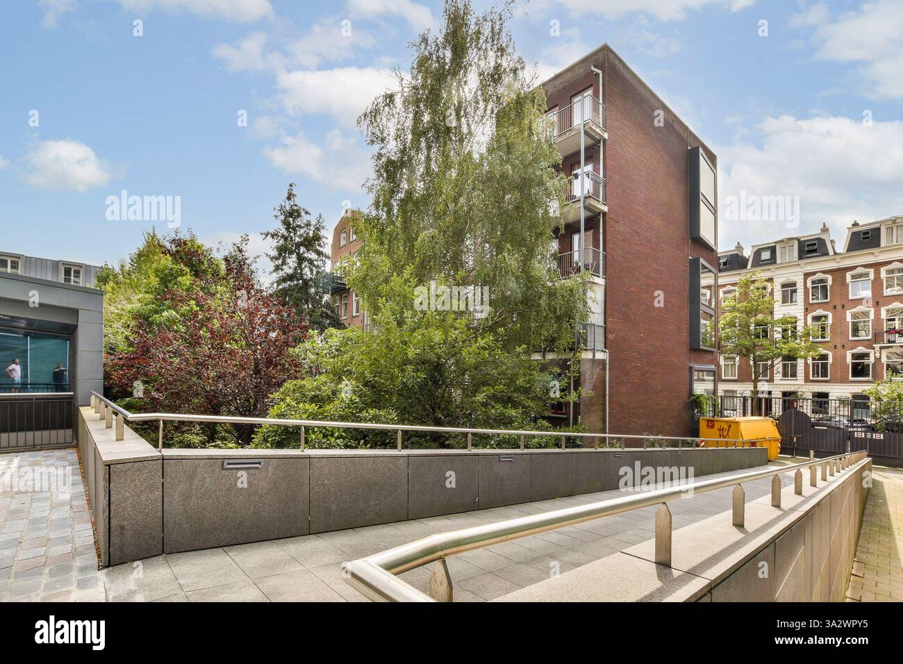 This image showcases a contemporary urban scene featuring modern ...