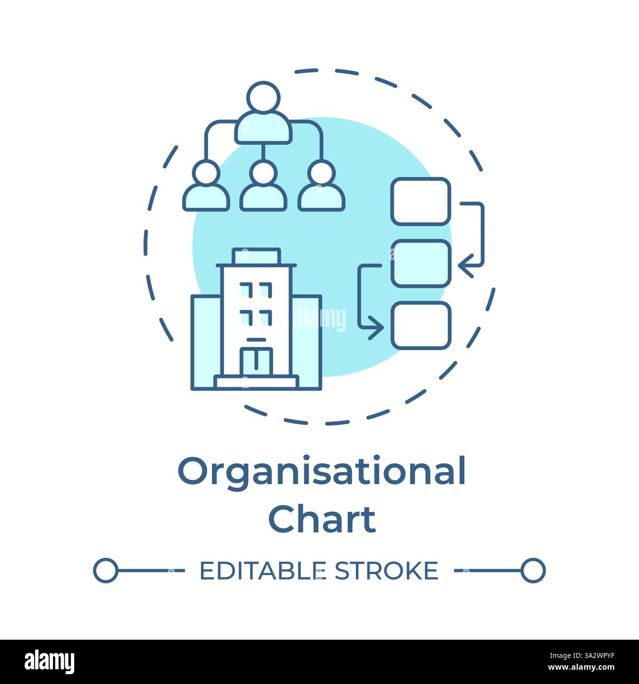 Organisational chart soft blue concept icon Stock Vector Image & Art ...