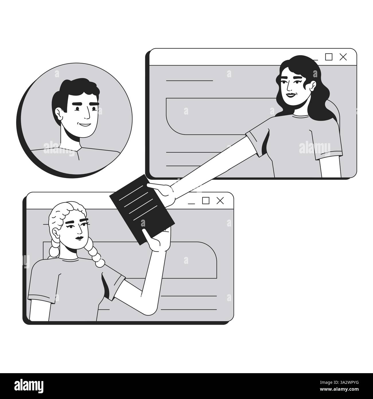 Remote work image Stock Vector Images - Alamy