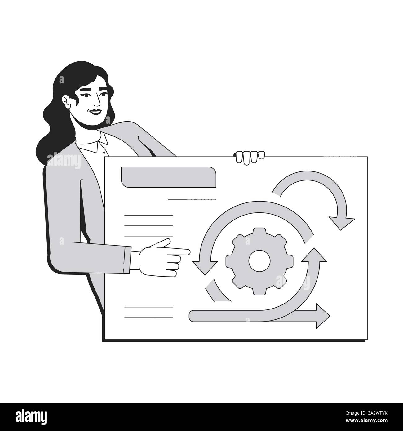 Process analysis line conceptual illustration Stock Vector Image & Art ...