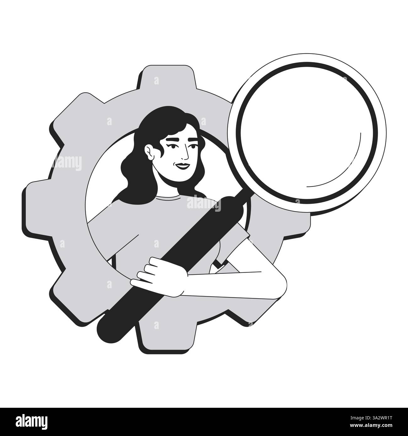 Research line conceptual illustration Stock Vector Image & Art - Alamy