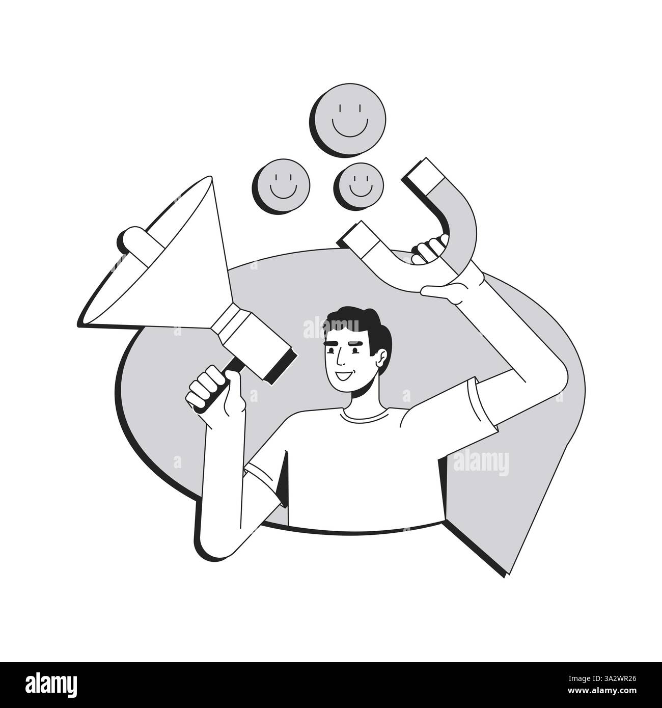 Leads generation line conceptual illustration Stock Vector Image & Art ...