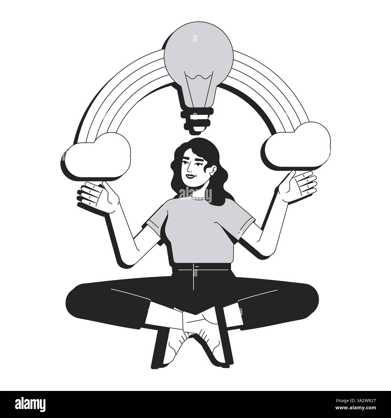 Creative thinking line conceptual illustration Stock Vector Image & Art ...