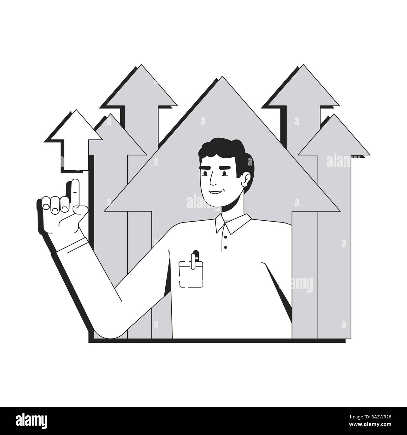 Personal growth line conceptual illustration Stock Vector Image & Art ...