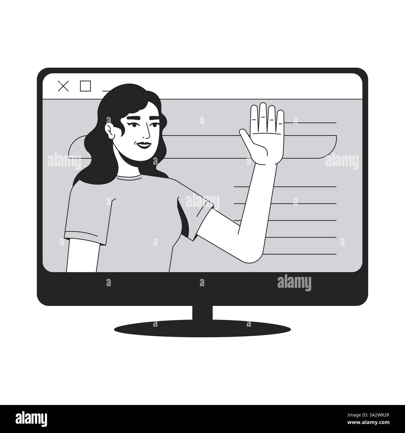 Internet support line conceptual illustration Stock Vector Image & Art ...