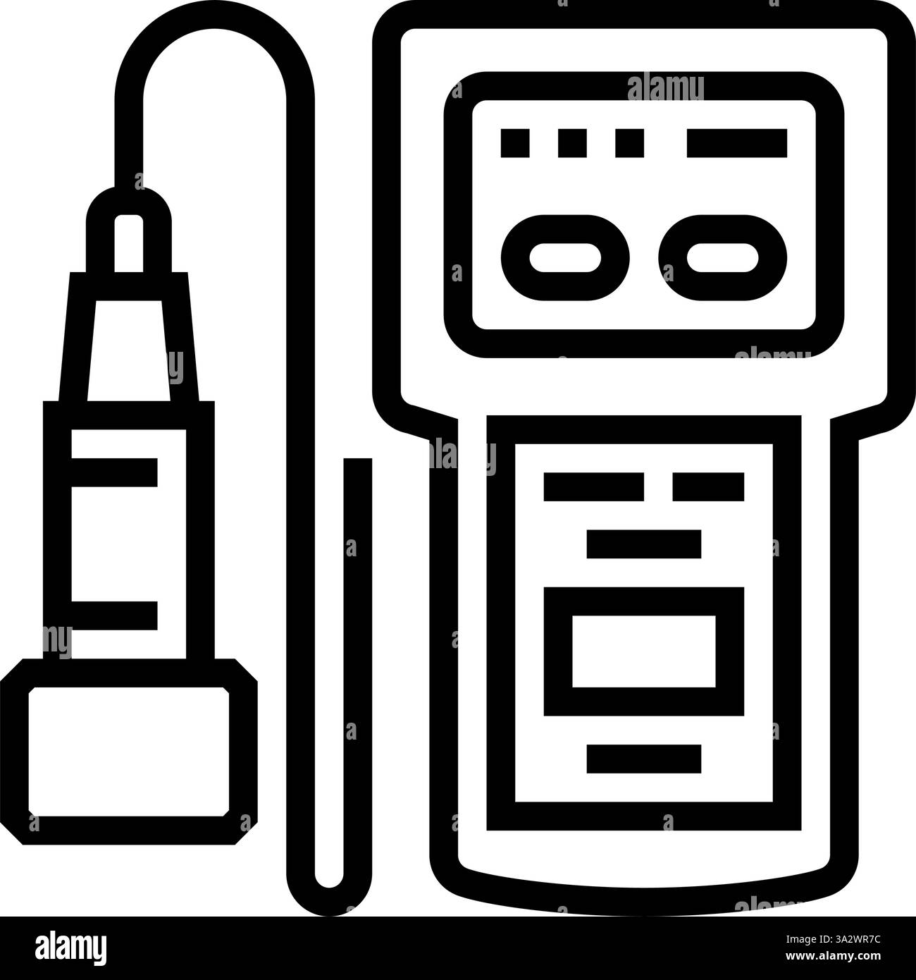 depth gauge world ocean line icon vector illustration Stock Vector ...