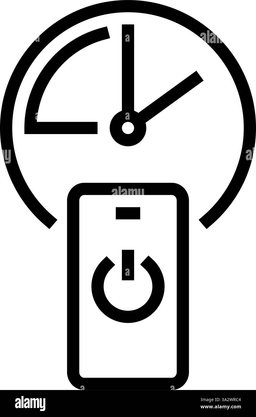 digital sunset tech engagement line icon vector illustration Stock ...