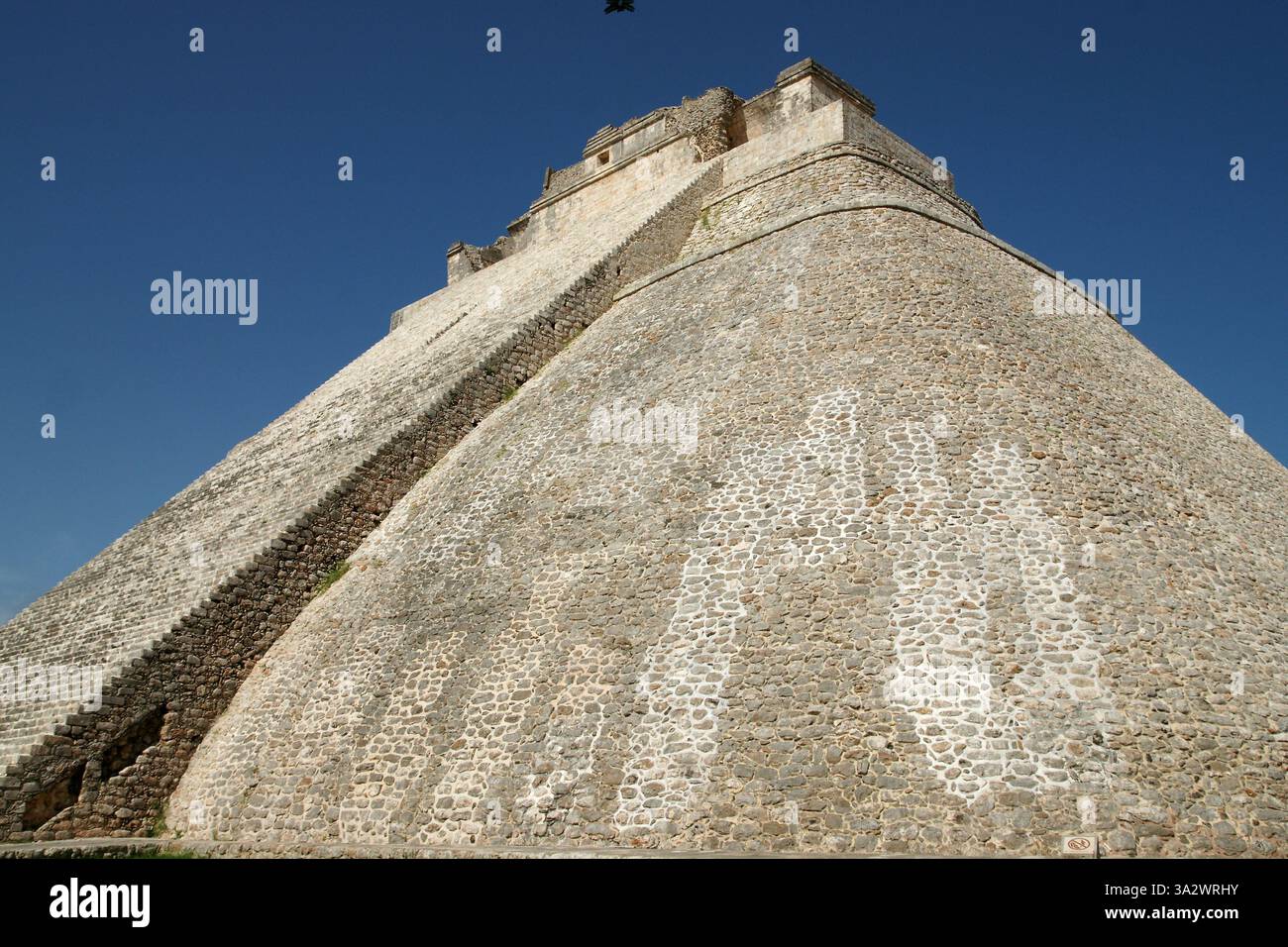 Mexico. Yucatan. Uxmal. Step Pyramid of the Magician. Puuc style Stock ...