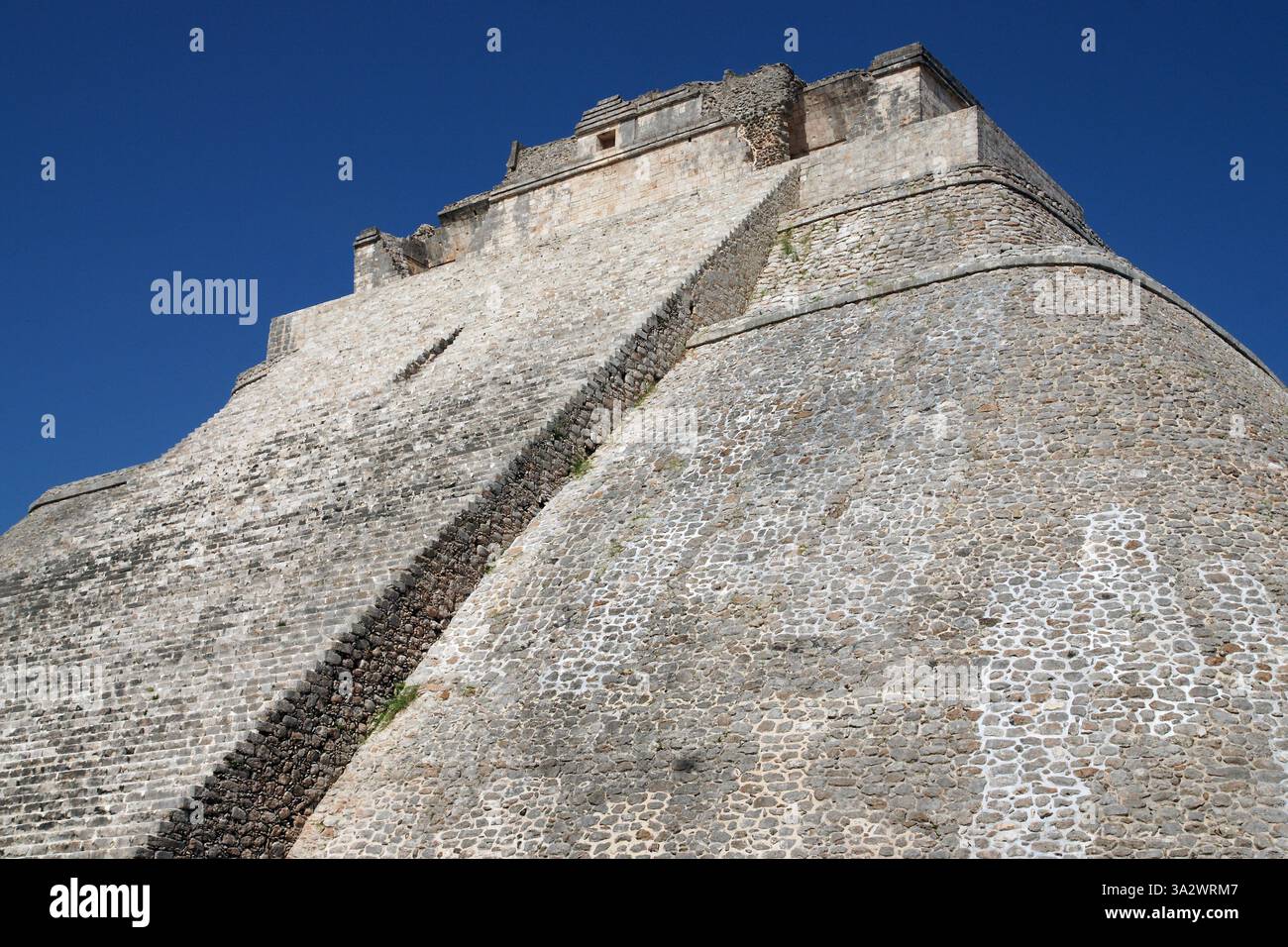 Mexico. Yucatan. Uxmal. Step Pyramid of the Magician. Puuc style Stock ...
