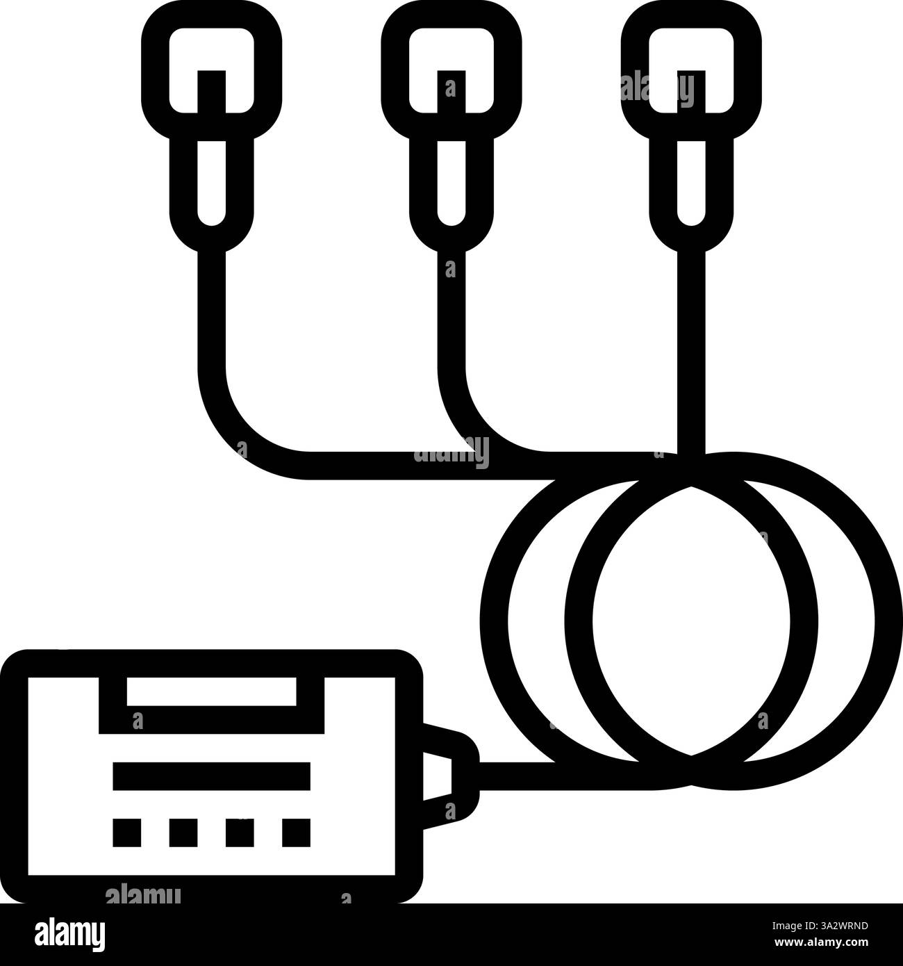 ecg sensor personalized health line icon vector illustration Stock ...