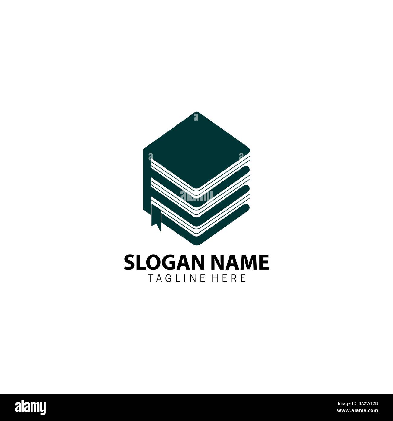 stack books logo design vector Stock Vector Image & Art - Alamy